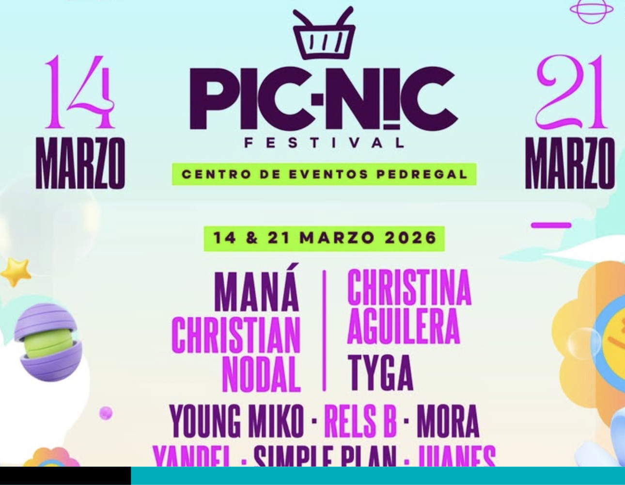 Line-up de PICNIC FESTIVAL 2026 - aDiarioCR.com - Costa Rica